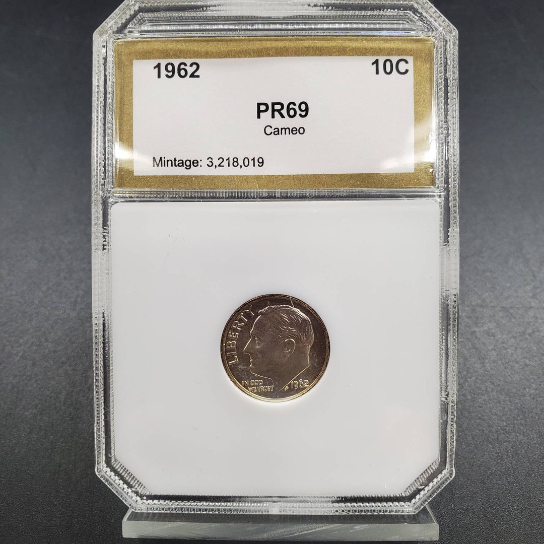 1962 P Roosevelt Silver Dime Proof Coin PCI PR69 Certified High Gem ...