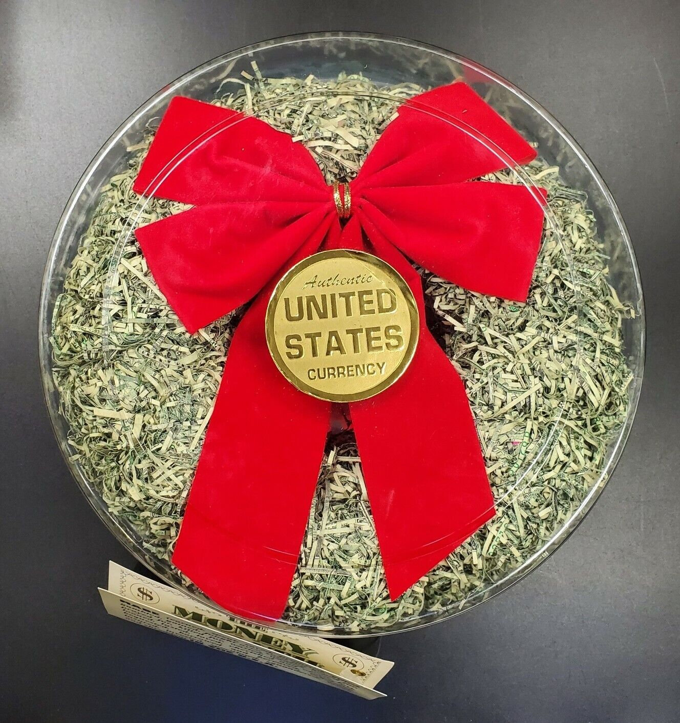 Authentic Shredded United States Currency Wreath Christmas Decoration ...