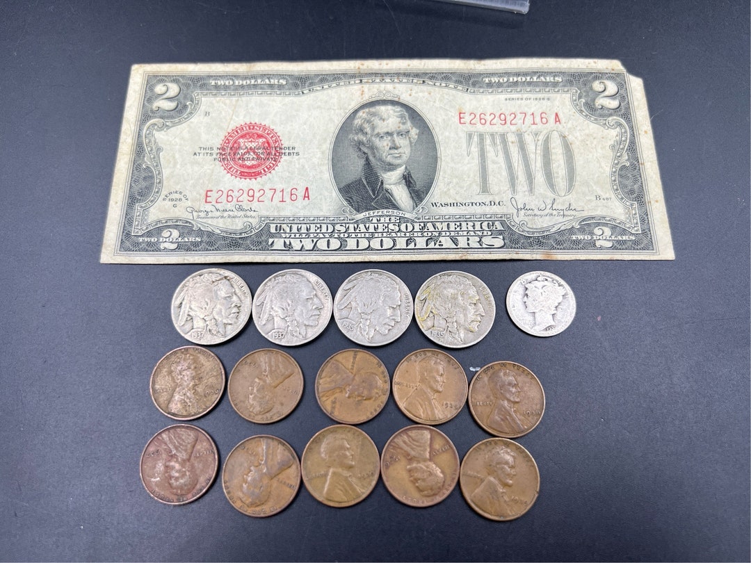 Great Depression Era Pocket Money 1928 Two Dollar Bill Legal Tender ...