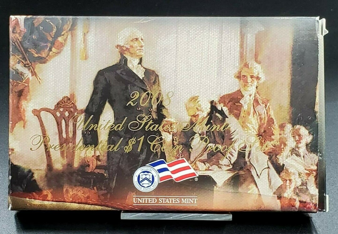 2008 US Mint Presidential 1 Dollar Coin Proof Set Complete With Box and ...