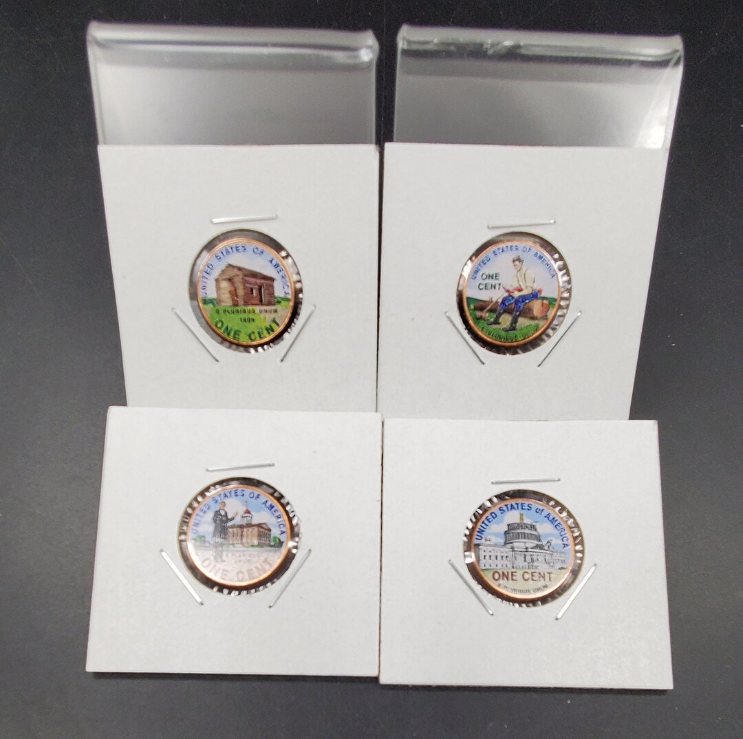 2009 Colorized Reverse Lincoln Bicentennial Cent Lot of 4 Coin. - Etsy