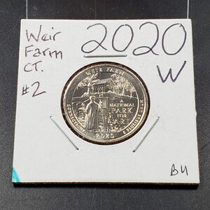 2020 W Quarter Weir Farm National Park Quarter GEM BU UNC - Etsy