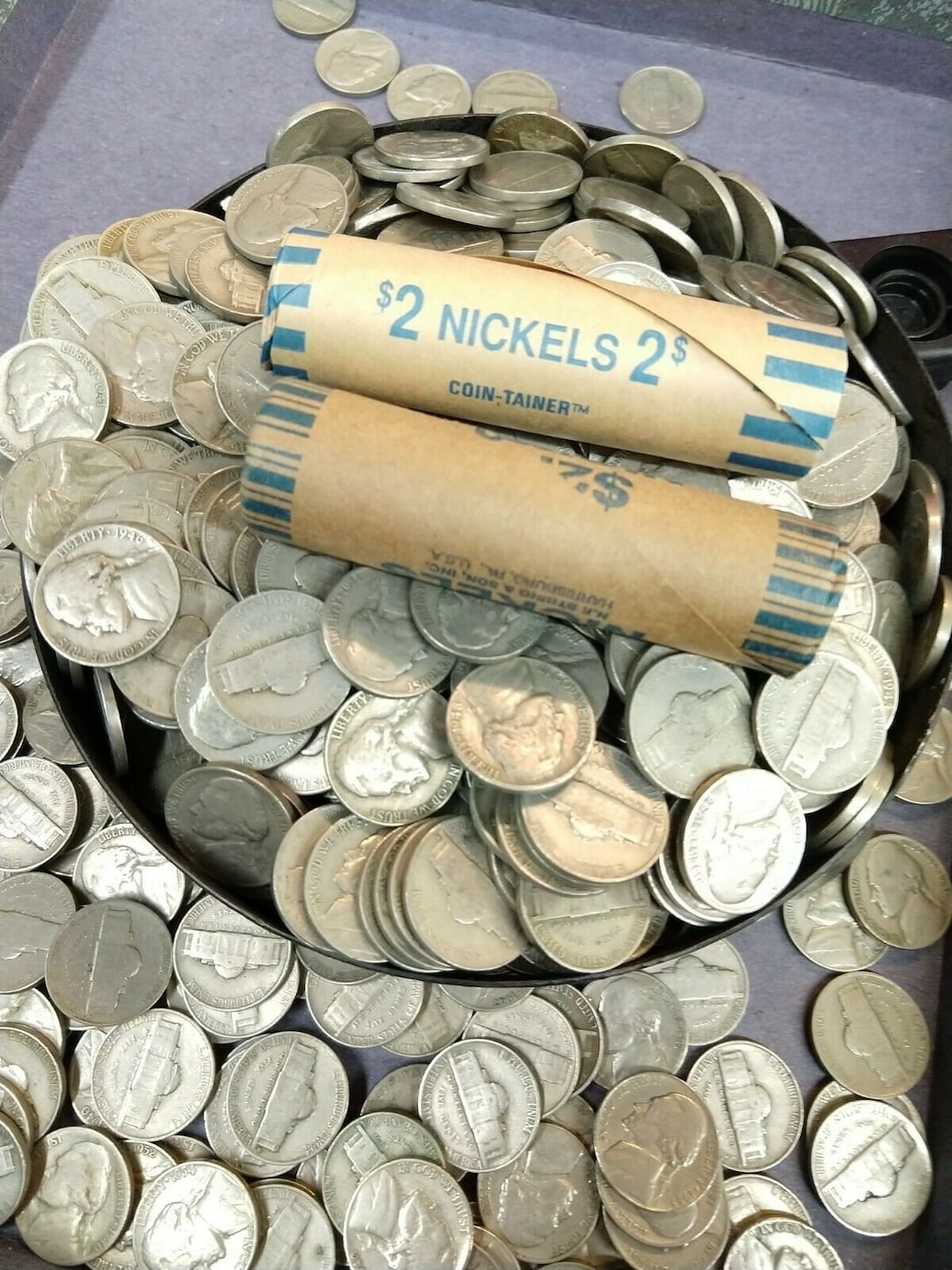 1946 - 1956 Jefferson Nickel 40 Coin Roll Avg Circ VG+ Copper-nickel ...