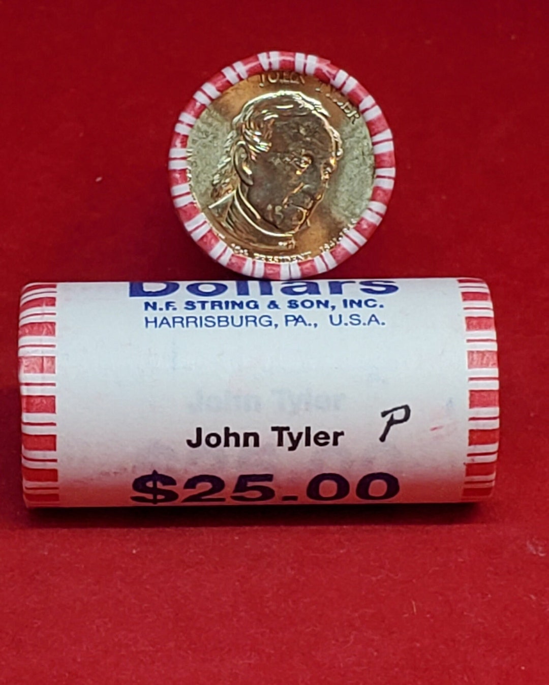 2009 P John Tyler Presidential Dollar Roll of 25 Coins Uncirculated ...