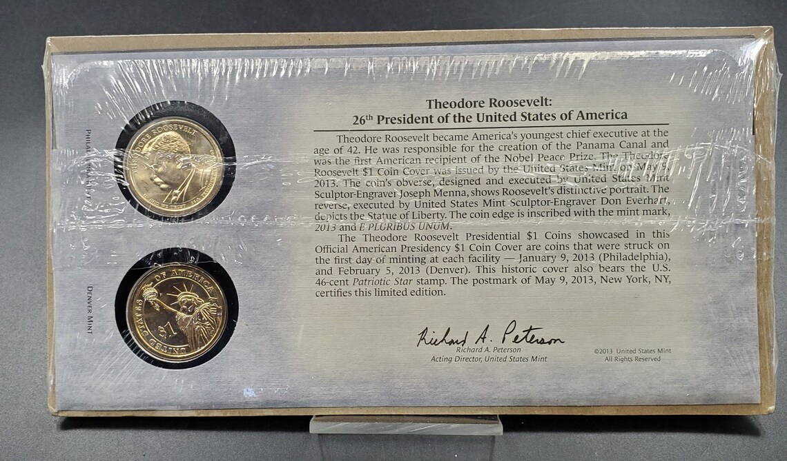 2013 THEODORE ROOSEVELT 26TH Presidential Dollar P & D 2 Coins Set ...