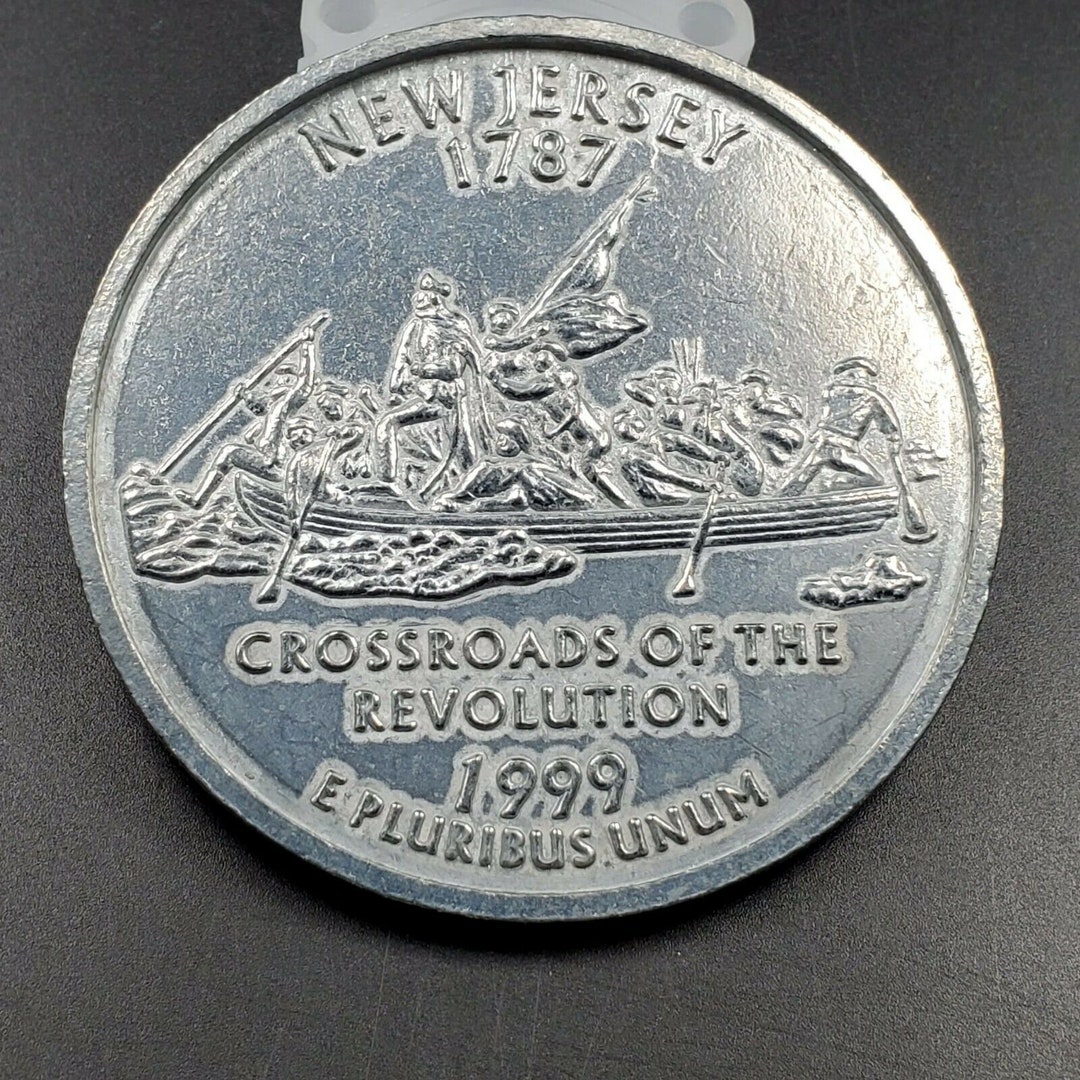 Large 3 Inch Novelty Pewter Coin/coaster/paperweight 2000 NEW JERSEY ...