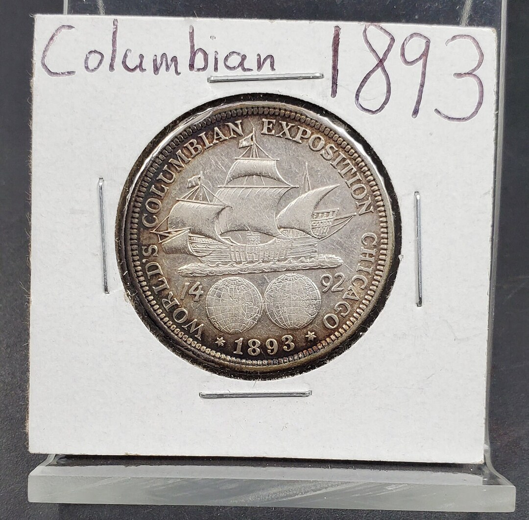 1893 US Christopher Columbian Silver Half Dollar Commemorative Choice ...