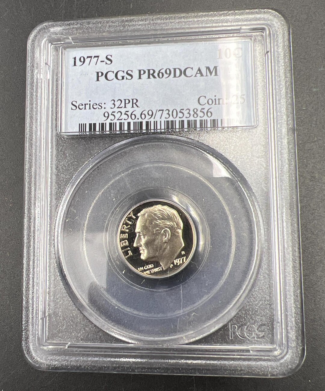 1977 S 10c Roosevelt Proof Dime PCGS PR69 DCAM #856 - Etsy