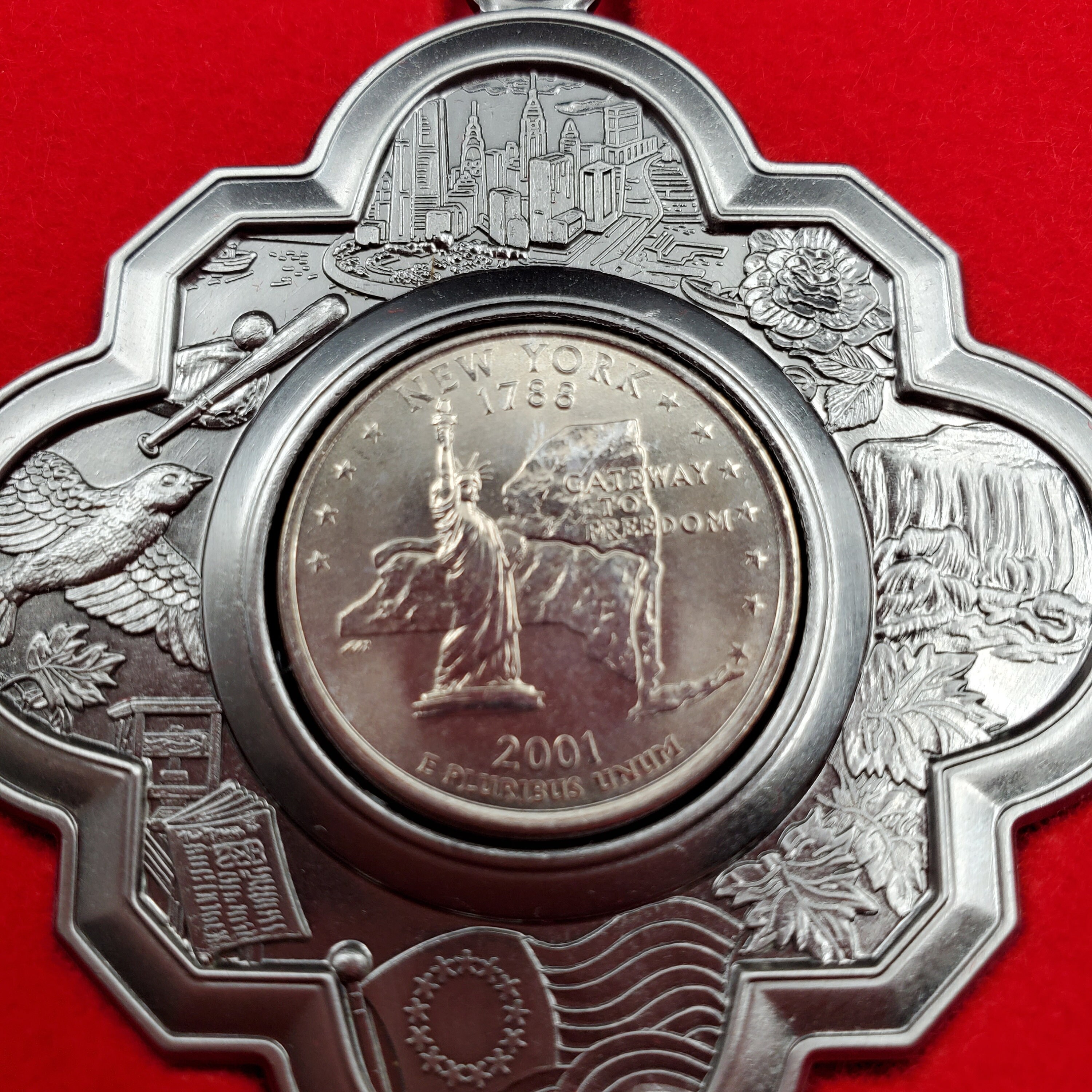 2001 New York State Quarter Coin Hallmark American Spirit Collection ...