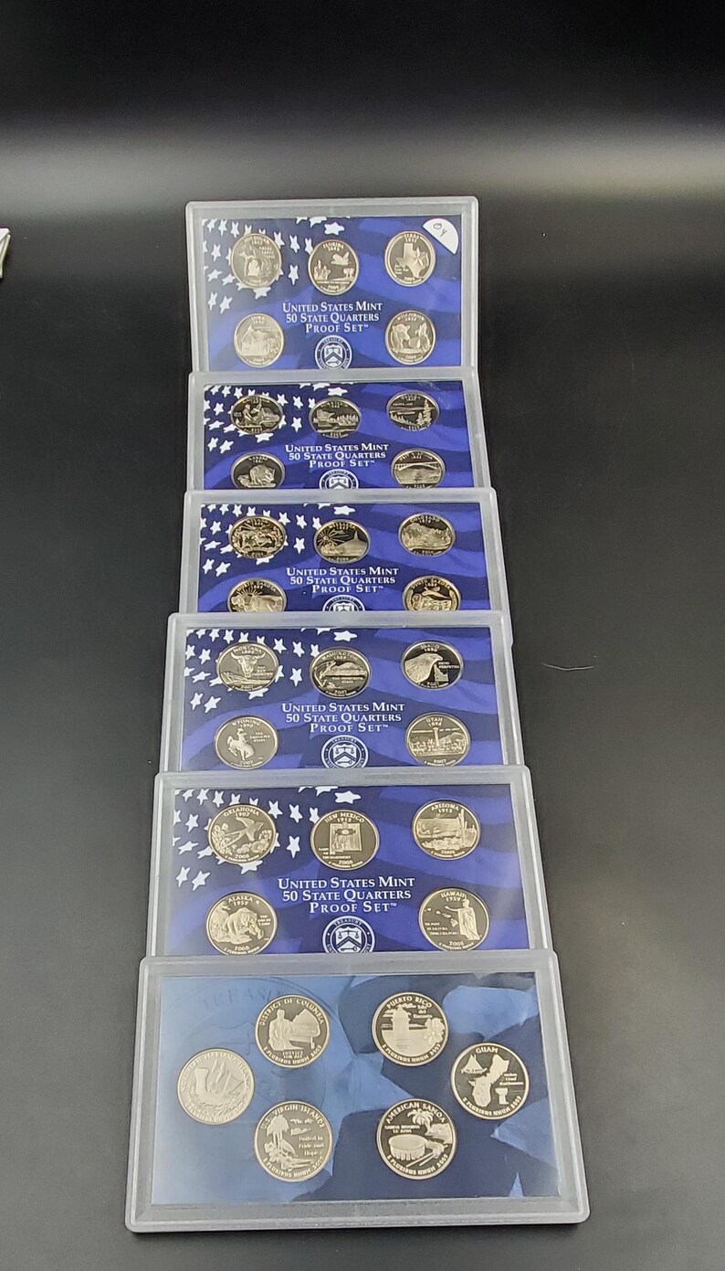 1999-2009 United State Mint Proof Clad State Quarter Sets Just Lenses ...