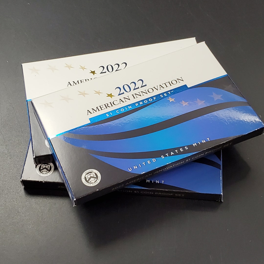 2022 American Innovation Golden Brass Dollar Proof Set 4 Coin OGP & COA ...