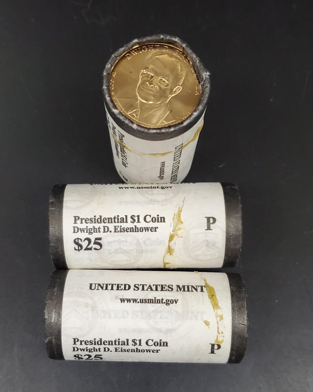 2015 P Dwight Eisenhower Presidential Dollar US Mint Roll of 25 Coins ...