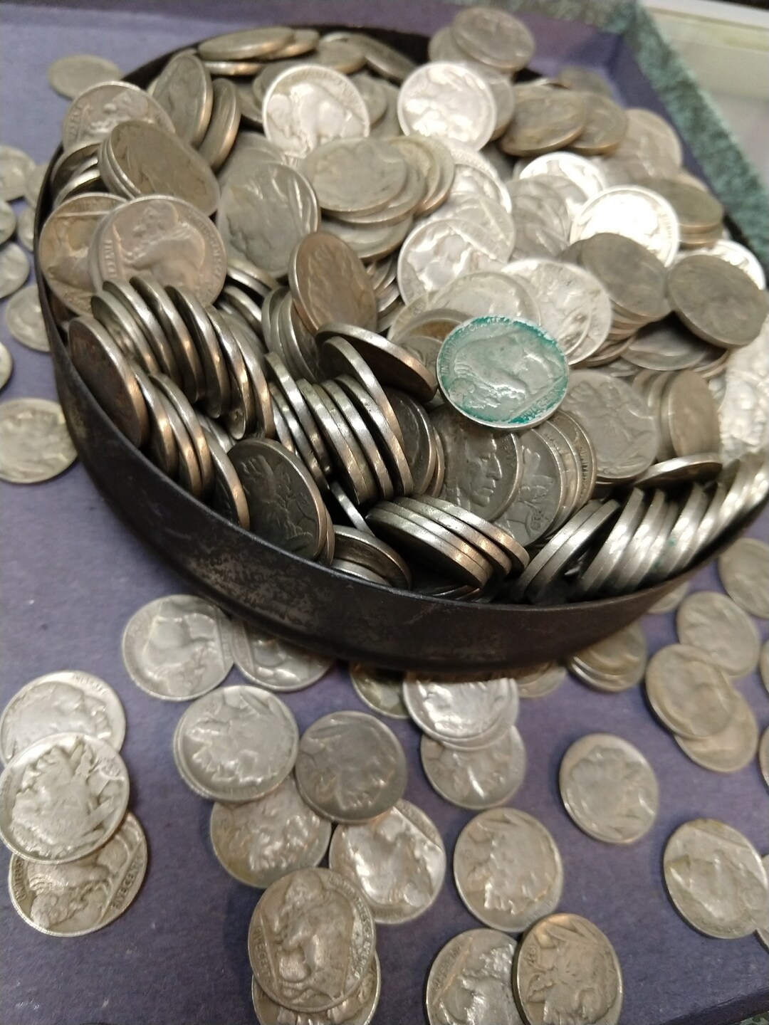 Full Date Buffalo Indian Nickel 40 Coin G+ Roll 1930s Dates Estate ...