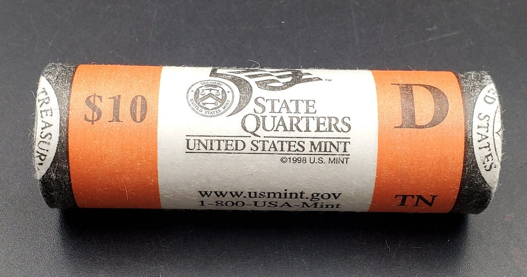 1 US Mint WRAPPER Uncirculated Roll 2002 D Tennessee Statehood Quarters ...
