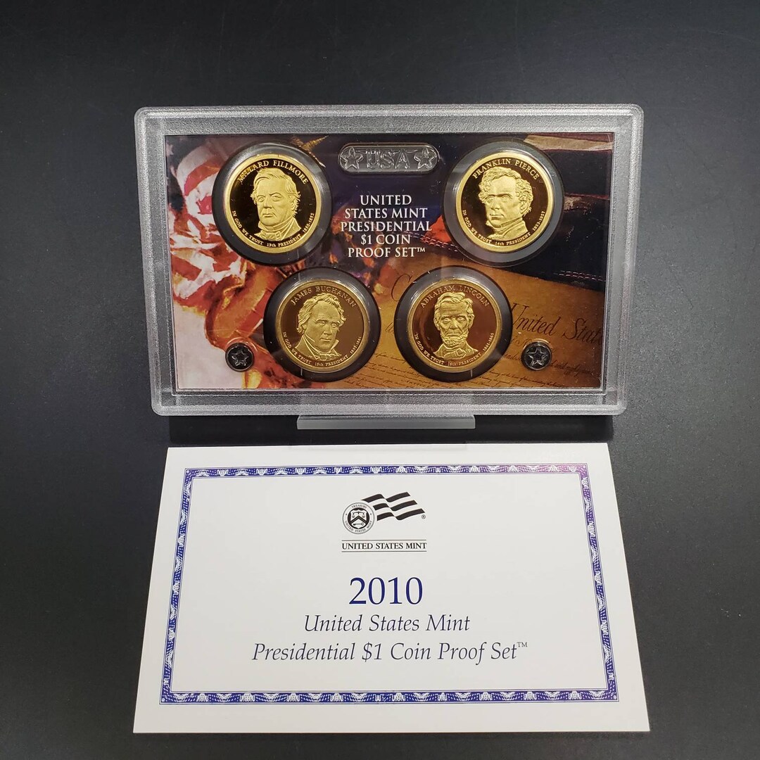 2010 US Mint Presidential 1 Dollar Coin Proof Set Complete With Box and ...