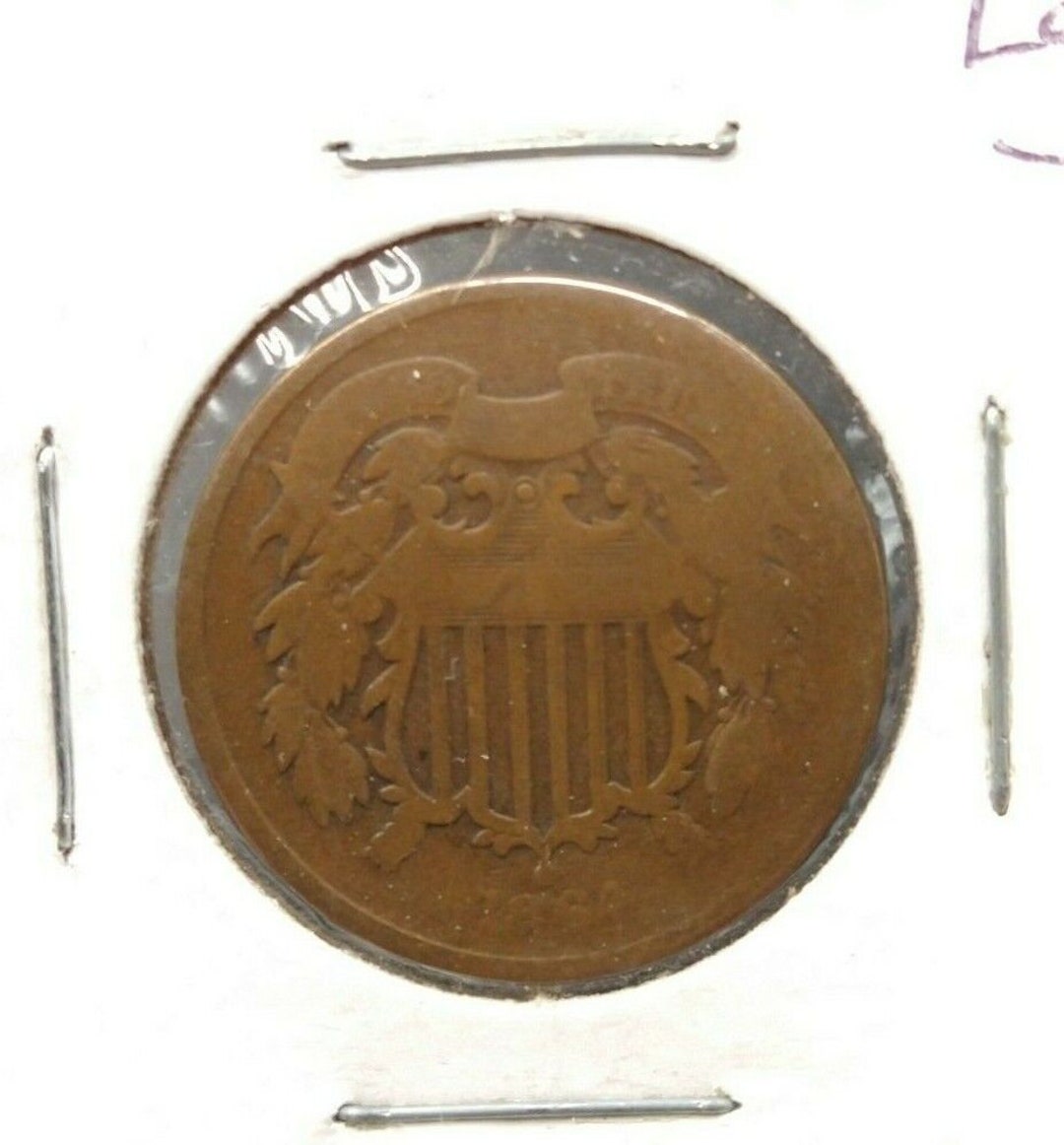 1864 2C Two Cent Copper Coin Piece Choice AG Circulated Condition - Etsy
