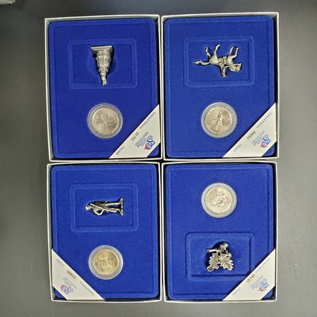 American Spirit Collection - Coin and Figurine 4 Sets Lot -delaware ...