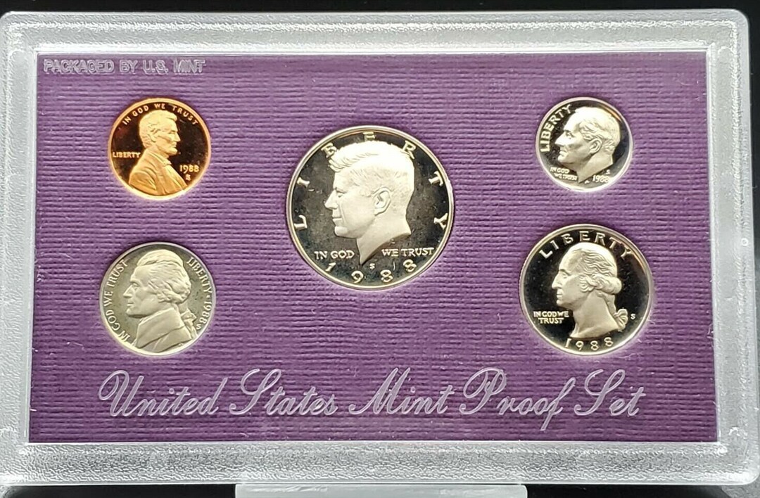1988 S US Mint Clad Proof Set OGP Box COA Robinsonscointown Combo Ship ...