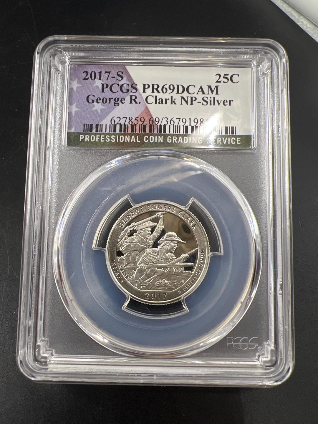 2017 S 25c George Rodgers Clark 90% Silver ATB Park Quarter Coin PR69 ...