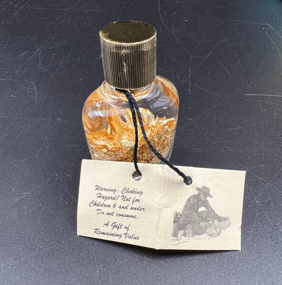 Pure Brazilian Gold Leaf Flake in Water Glass Bottle Gift Vial - Etsy