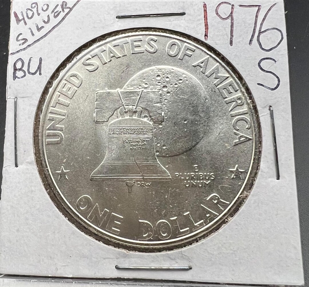 1976 S 1 Ike Eisenhower %40 Silver Dollar Coin Bicentennial BU UNC - Etsy