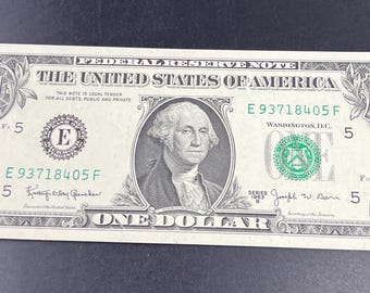 1963 B 1 One Dollar FRN Federal Reserve Note Barr Bill Choice AU About ...