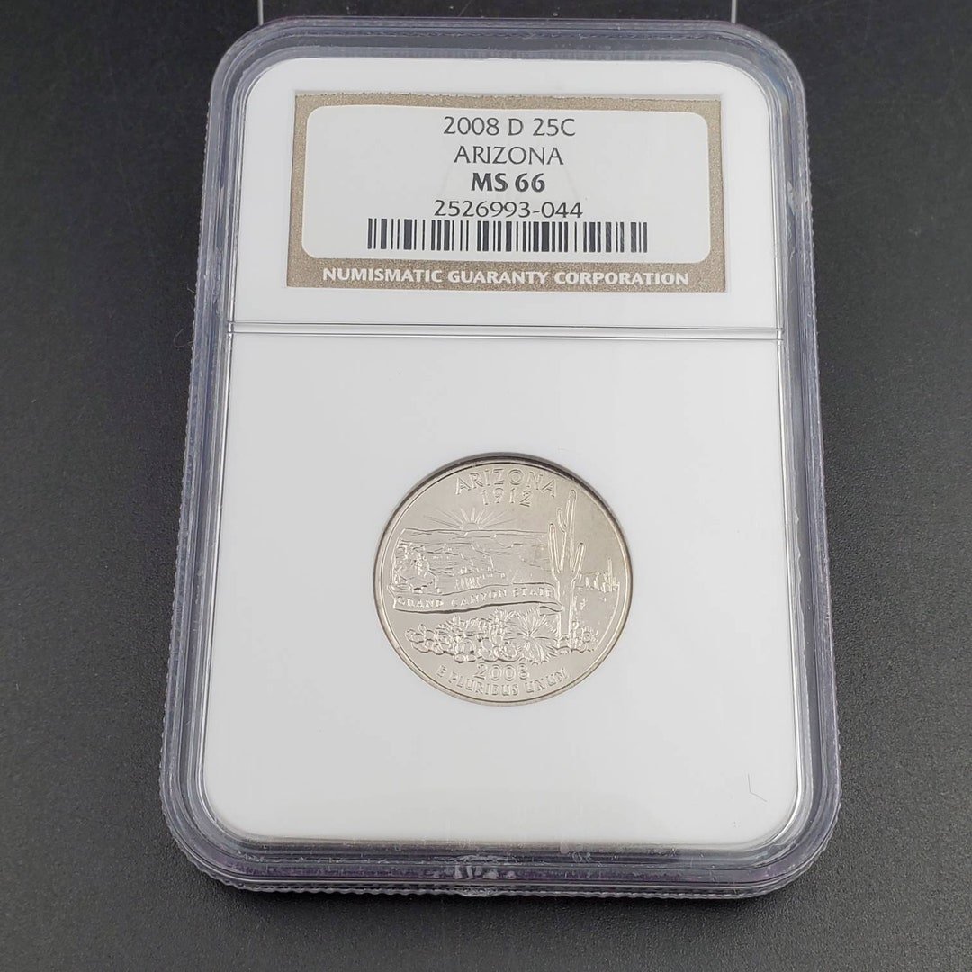 2008 D ARIZONA State Quarter Coin NGC MS66 - Etsy