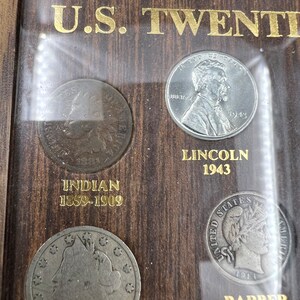 20th Century Type Set Framed in Wood and Glass Display Frame Morgan ...