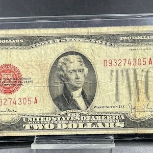 1928 2 G Legal Tender MULE Note MACRO+MICRO Pt Bill Red Seal Us ...