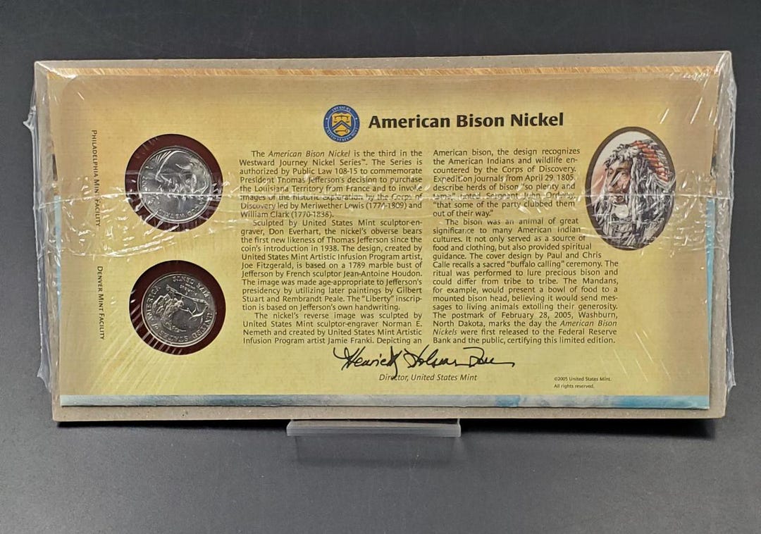 2005 P & D American Bison Nickel Set US Mint Sealed in Plastic - Etsy