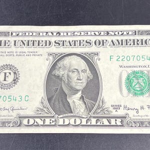 1963 A 1 One Dollar FRN Federal Reserve Note Fowler Bill AU About UNC ...