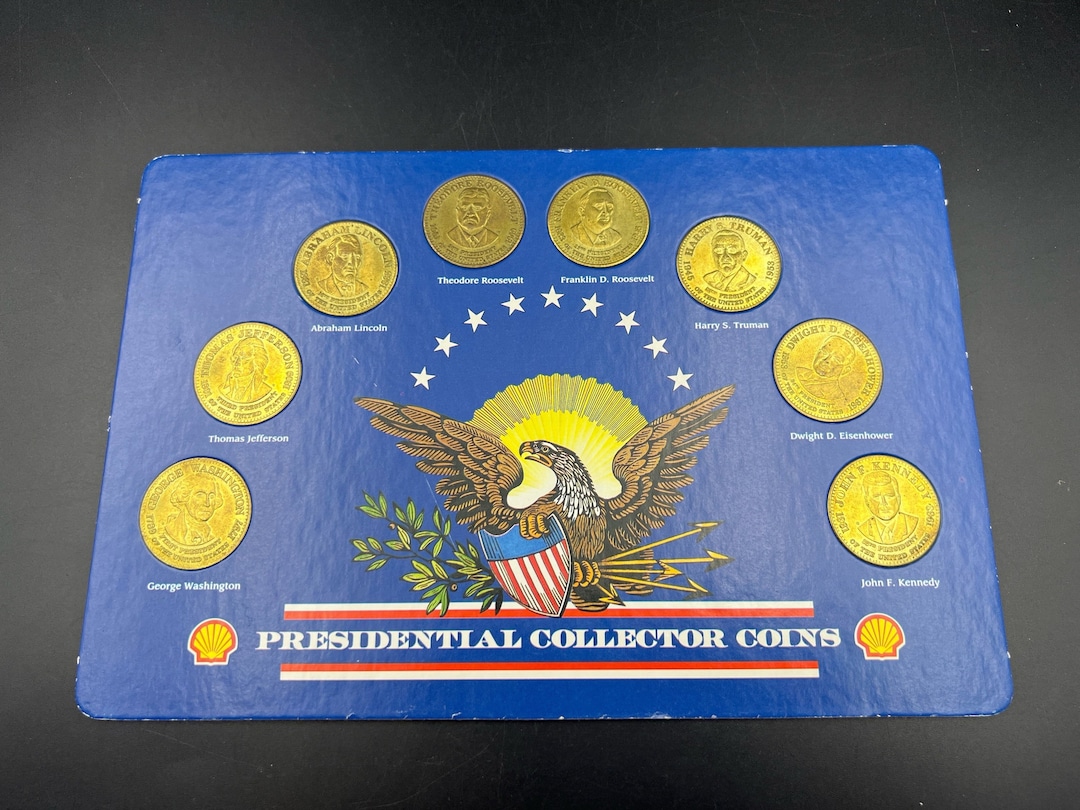 1992 Shell Presidential Collector Medals Set 8 Bronze Coin - Etsy