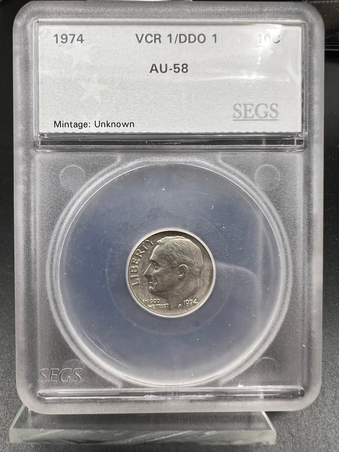 1974 10c Roosevelt Clad Dime DDO 001 VCR 001 Rare Double Die Obverse Segs AU58 - Etsy