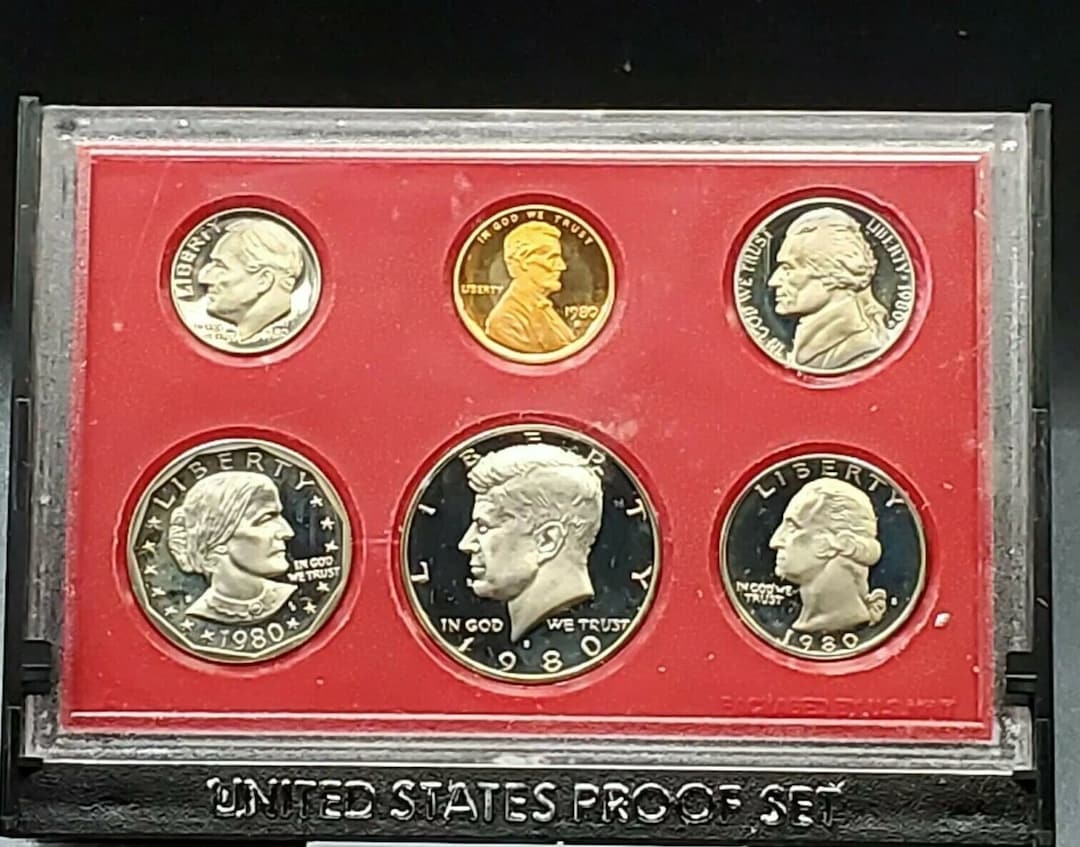 1980 S US Proof Clad Coin Set OGP Robinsonscointown - Etsy