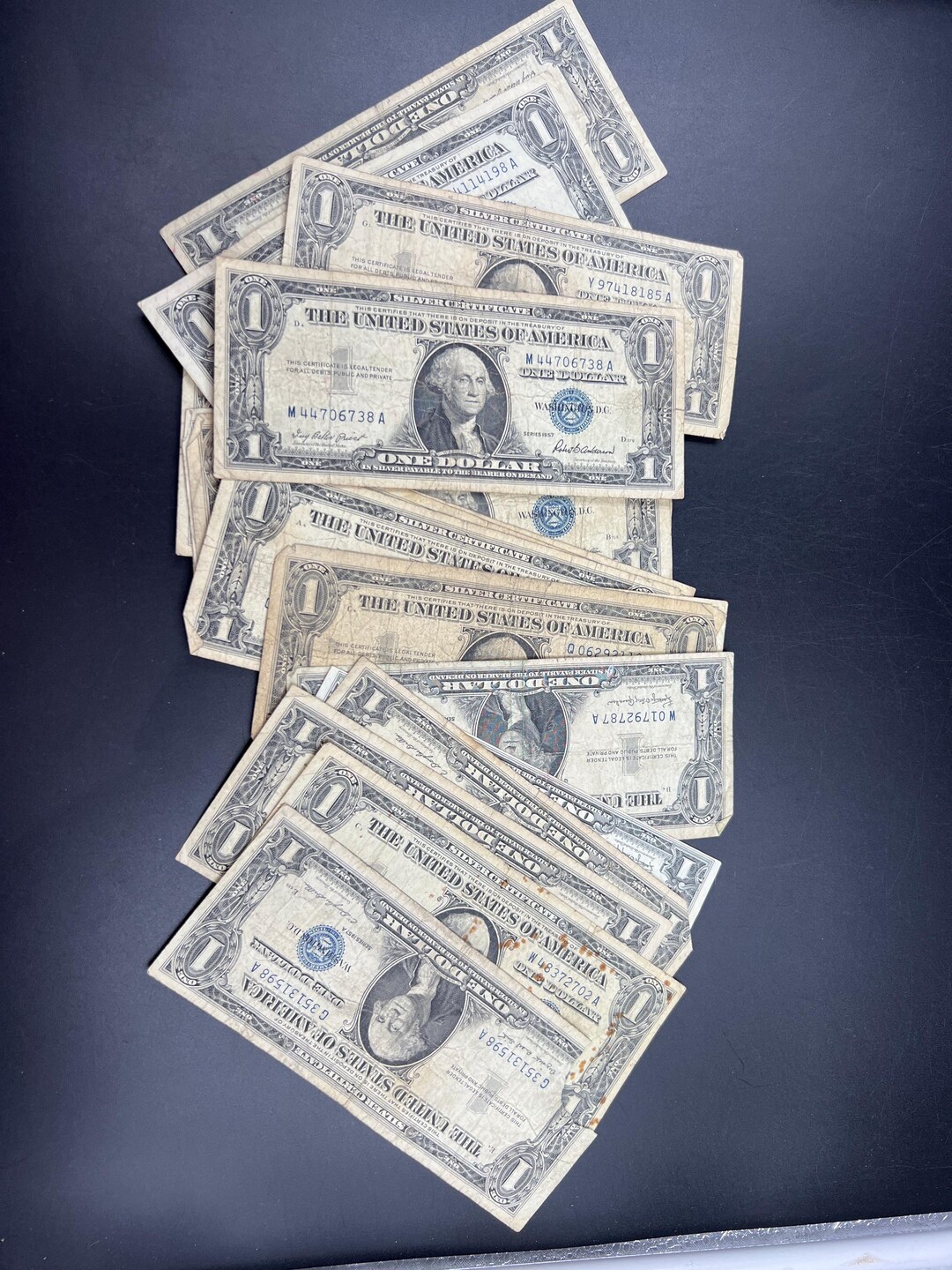 Lot of 22 1957 1 One Dollar Silver Certificate Note Bills Very ...