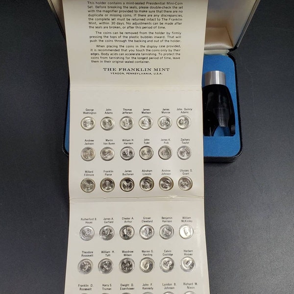 Franklin Mint Presidential Mini Coin Set - Etsy