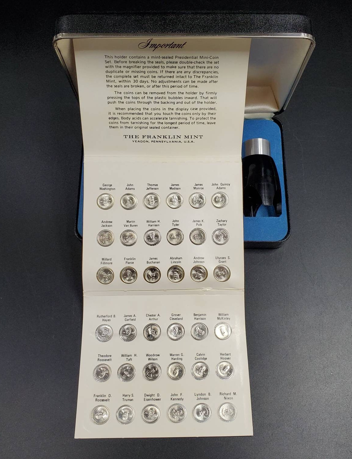 The Franklin Mint Presidential 36 Mini-coin Set Sterling - Etsy