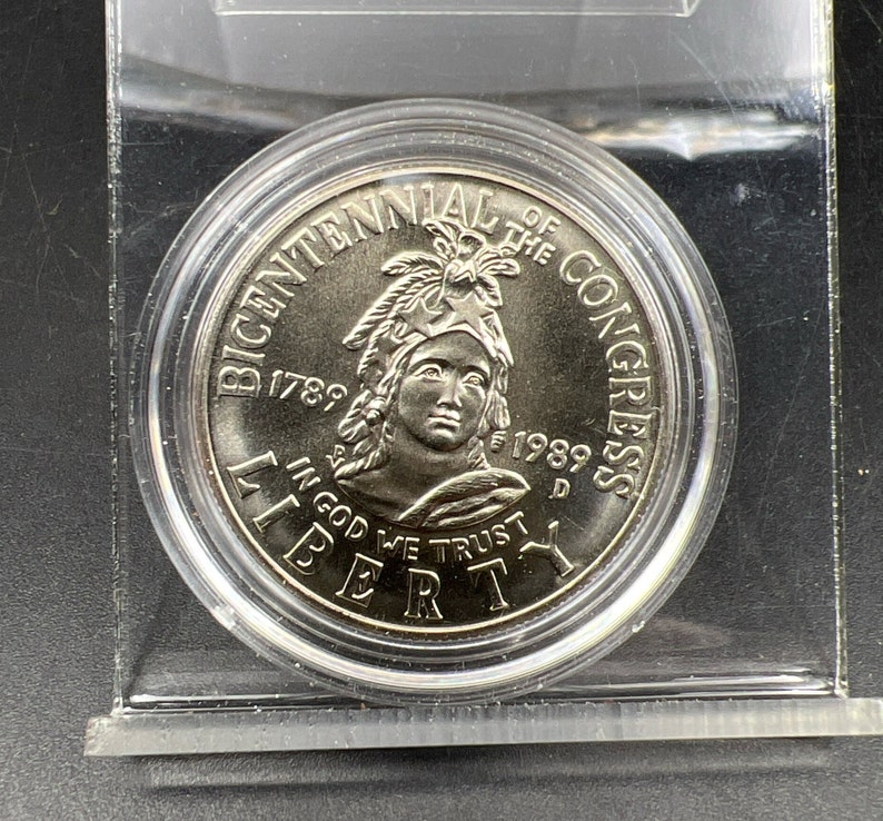1989 D 50c Liberty Bicentennial Congress BU Commemorative Half Dollar ...
