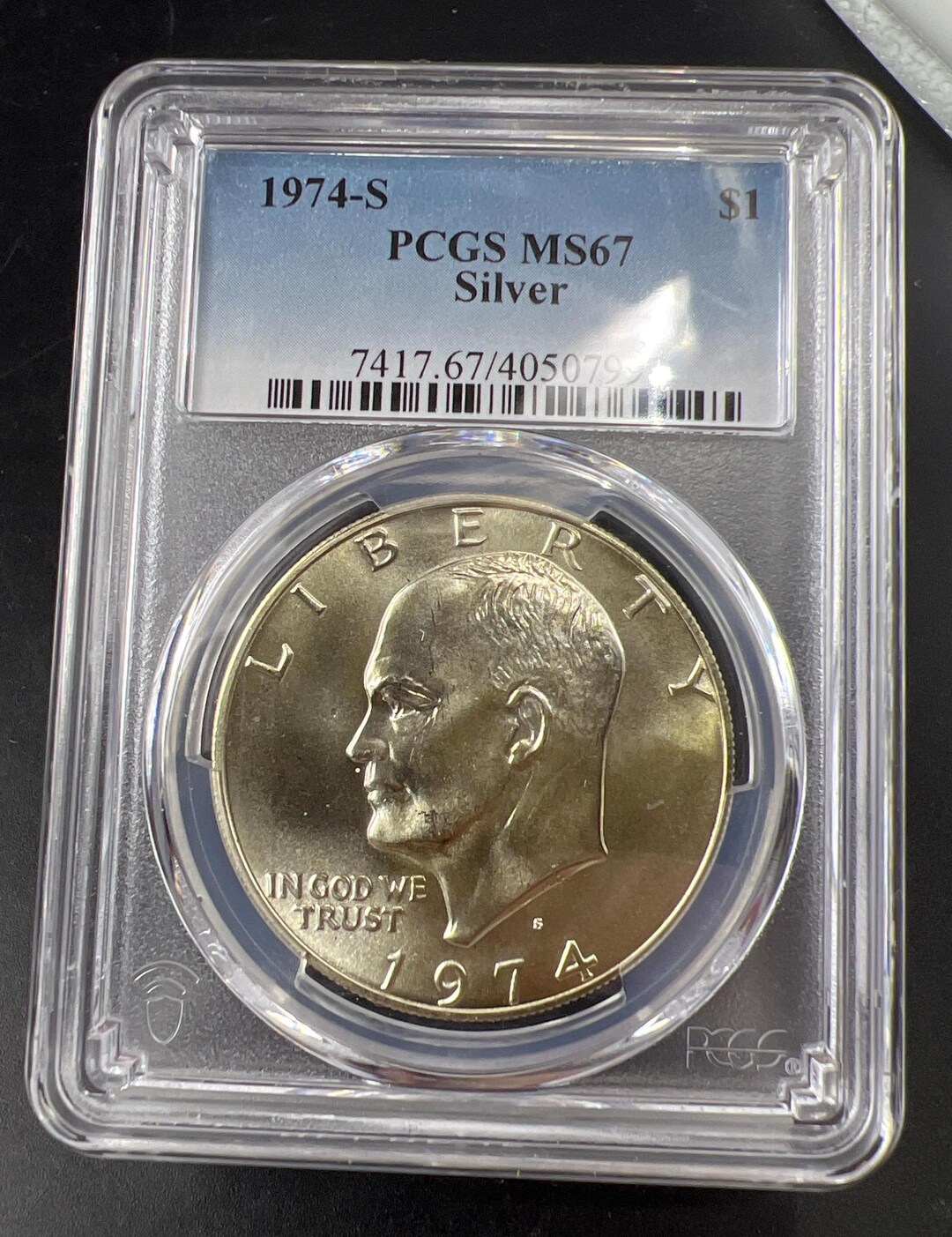 1974-S Ike Eisenhower Bicentennial BU 40% Silver Dollar Coin MS67 PCGS Gem BU #799 - Etsy