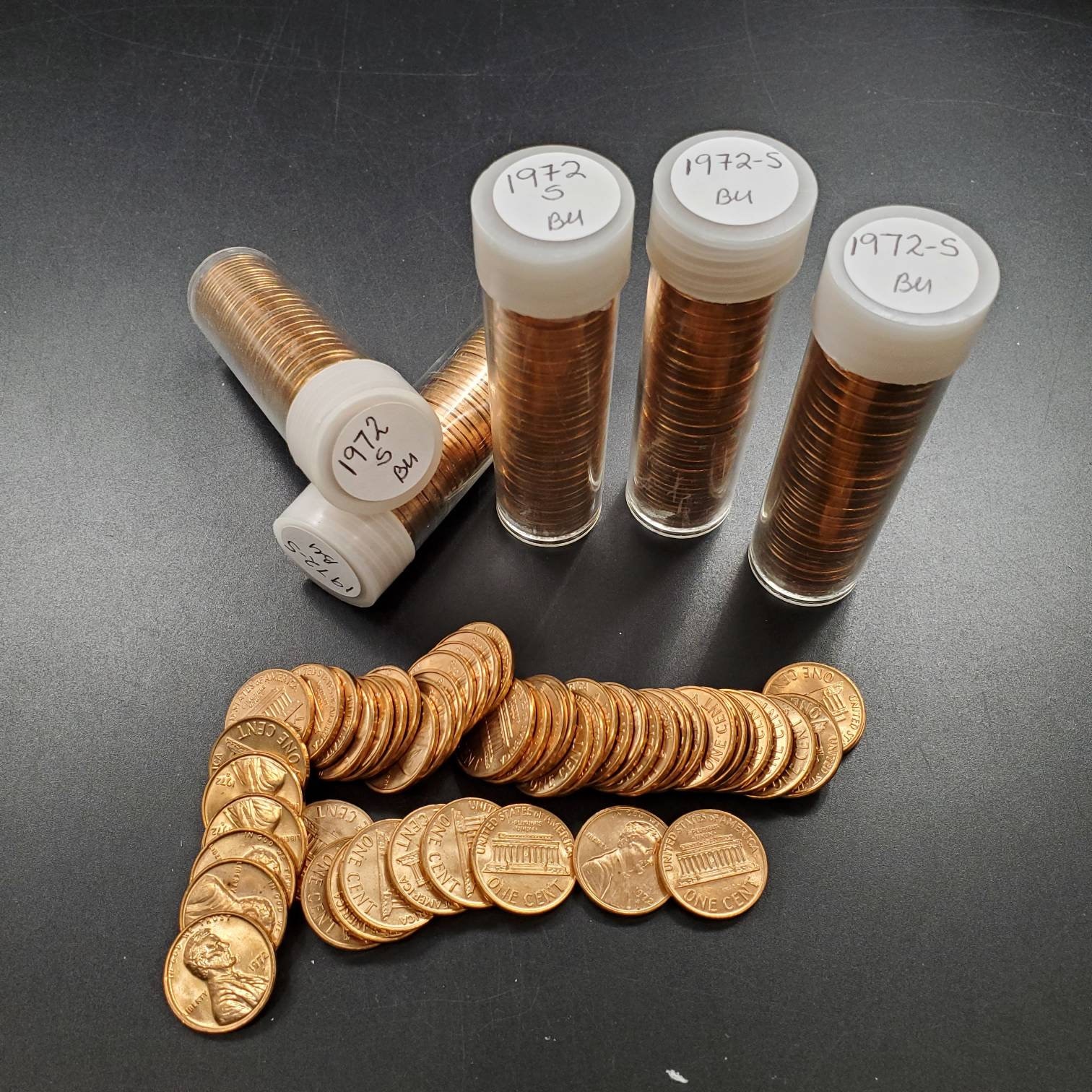 1972 S BU Roll Lincoln Copper Memorial Cent Penny 50 Coins - Etsy