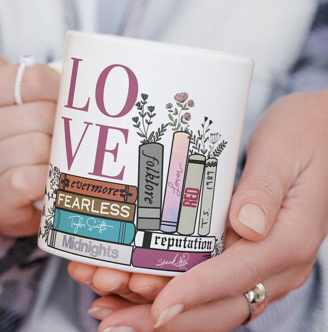 Swiftie Music Albums as Books Mug,music Albums as Books,taylor Swift ...