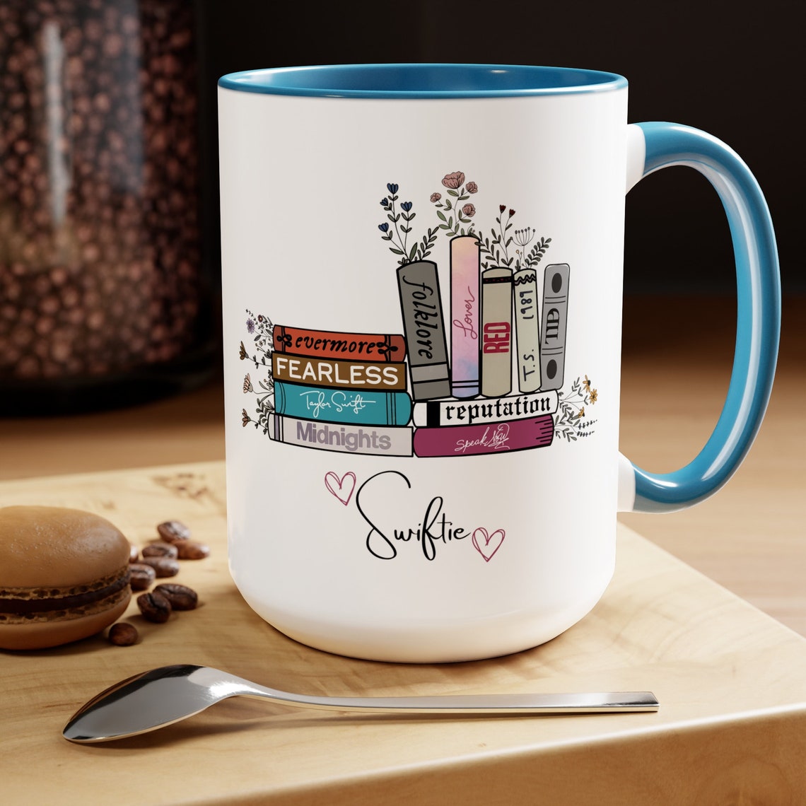 Custom TTPD, the Tortured Poets Department Mug, Swiftie Floral Music ...