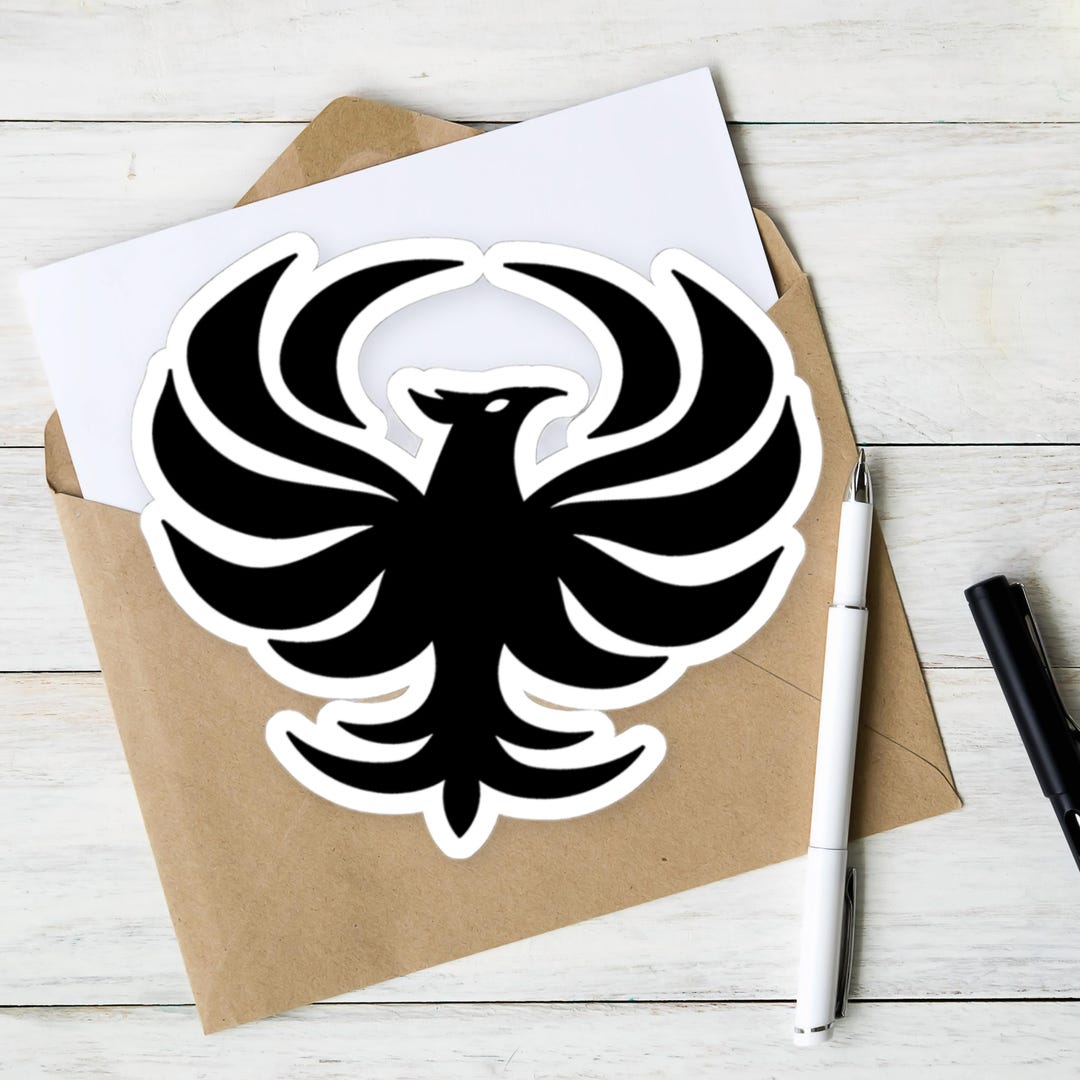 Phoenix Symbol Sticker, Sticker With Symbols, Kiss-cut Stickers ...