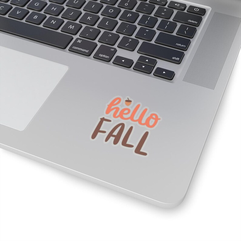 Hello Fall Sticker, Autumn Time, Cute Sticker, Fall Season, Kiss-cut ...