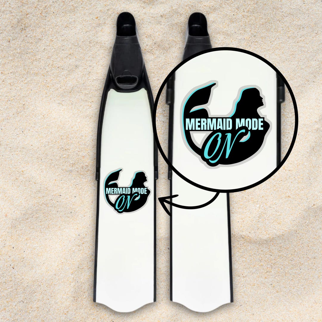 Mermaid Mode ON Sticker, Scuba Diving Stickers, Waterproof Sticker ...