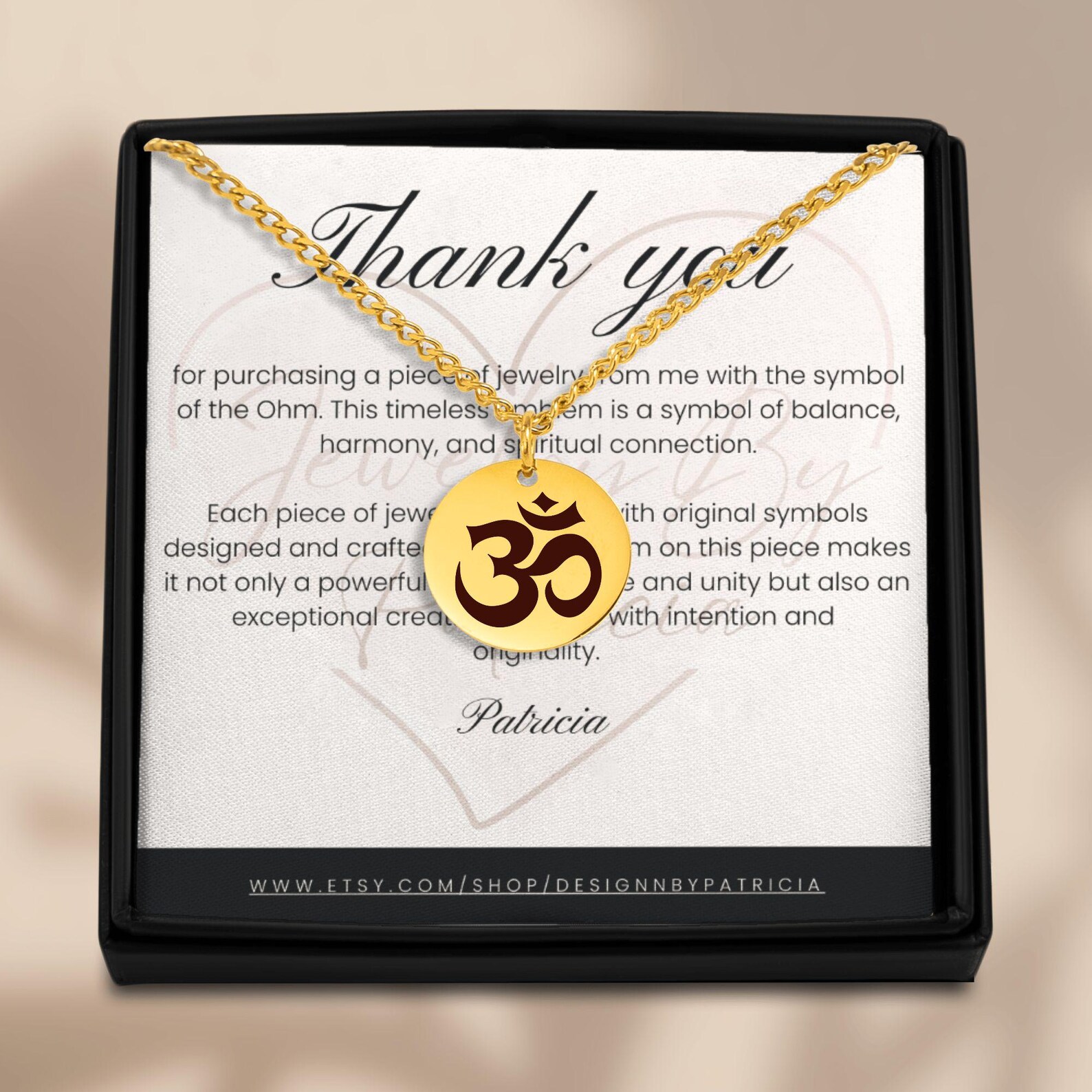 18k Gold Plated, Ohm Necklace, Ohm Symbol, Symbol Jewelry, Gold Jewelry ...
