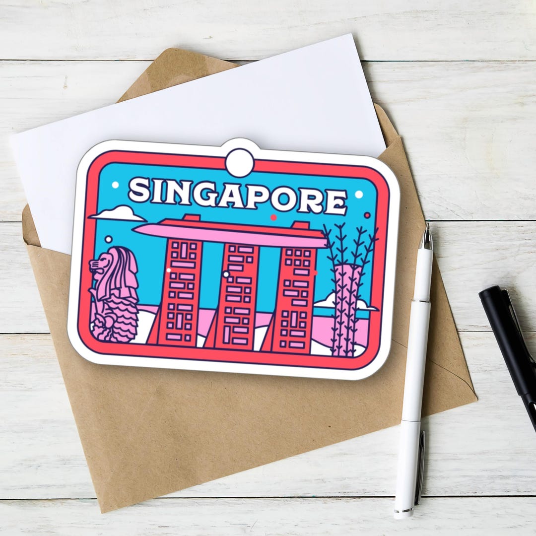 Travel Stickers, Singapore Sticker, Travel Time, Best for Your Suitcase ...