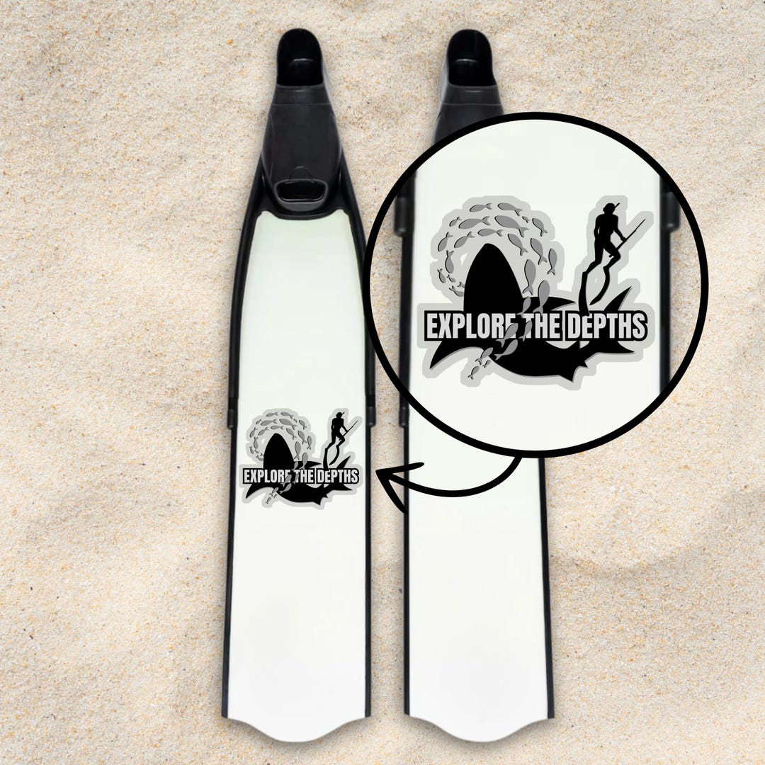 Explore the Depths Sticker, Scuba Diving Stickers, Waterproof Sticker ...