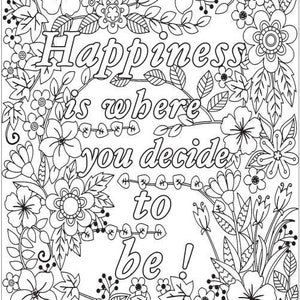 Inspiring Quotes Coloring Book - Contains 140+ Unique Designs - Etsy