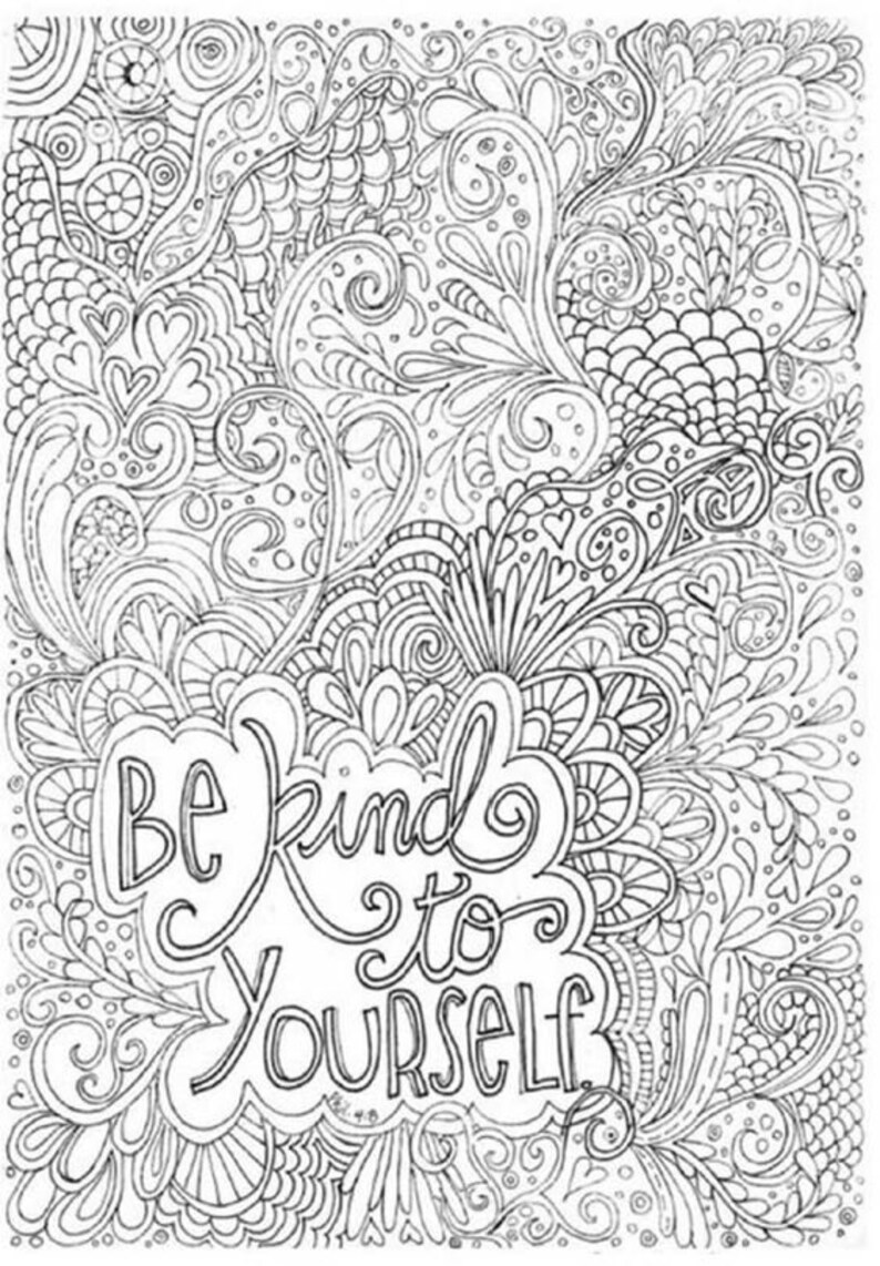 Inspiring Quotes Coloring Book - Contains 140+ Unique Designs - Etsy